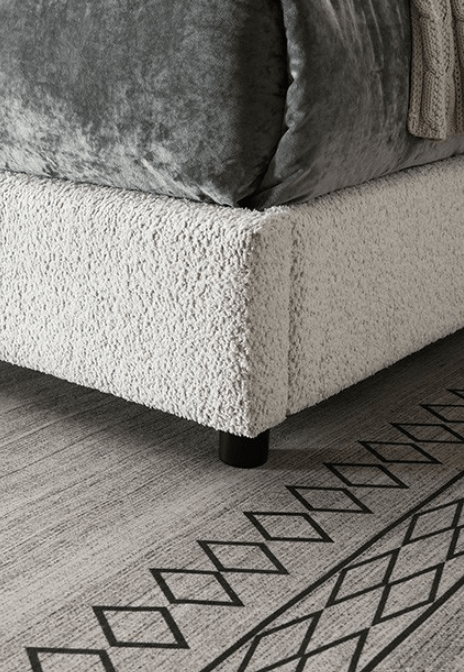 Cama Traverso Queen | Estilo Contemporáneo con Cabecera Acolchada ...