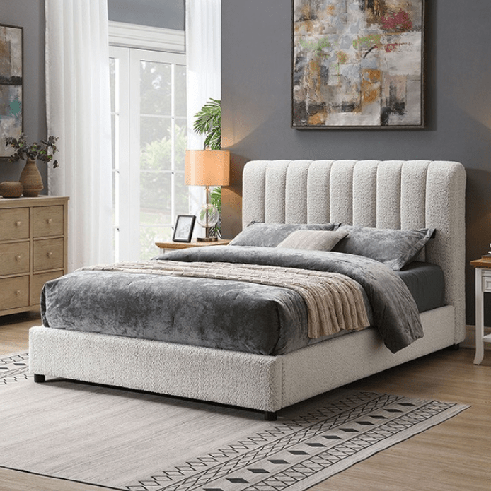 Cama Traverso Queen | Estilo Contemporáneo con Cabecera Acolchada ...