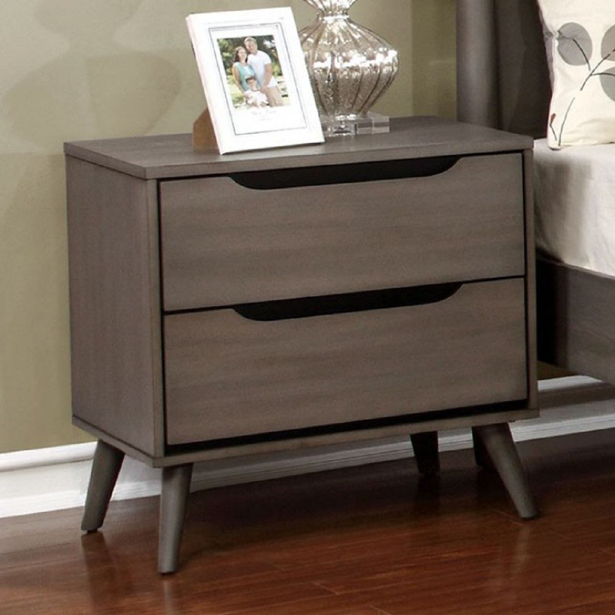 Buro Minimalista De Madera color gris - Estylo House Muebleria